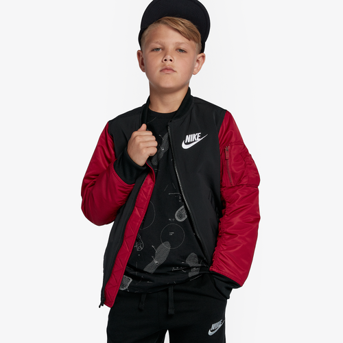 Nike Varsity Jacket - Boys' Grade School - Training - Clothing - Black ...