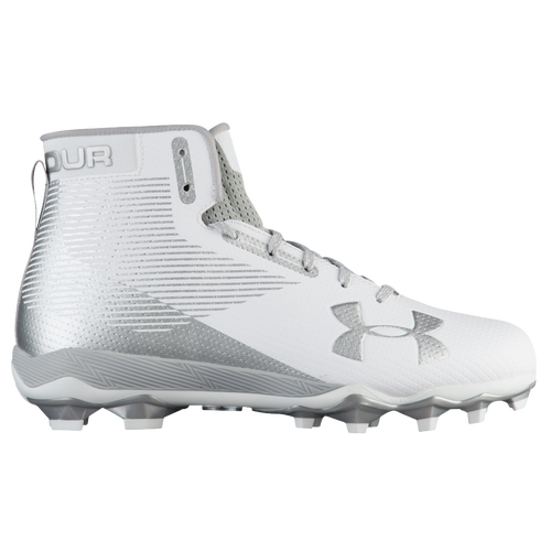 Under Armour Hammer MC - Men's - Football - Shoes - White/Metallic Silver